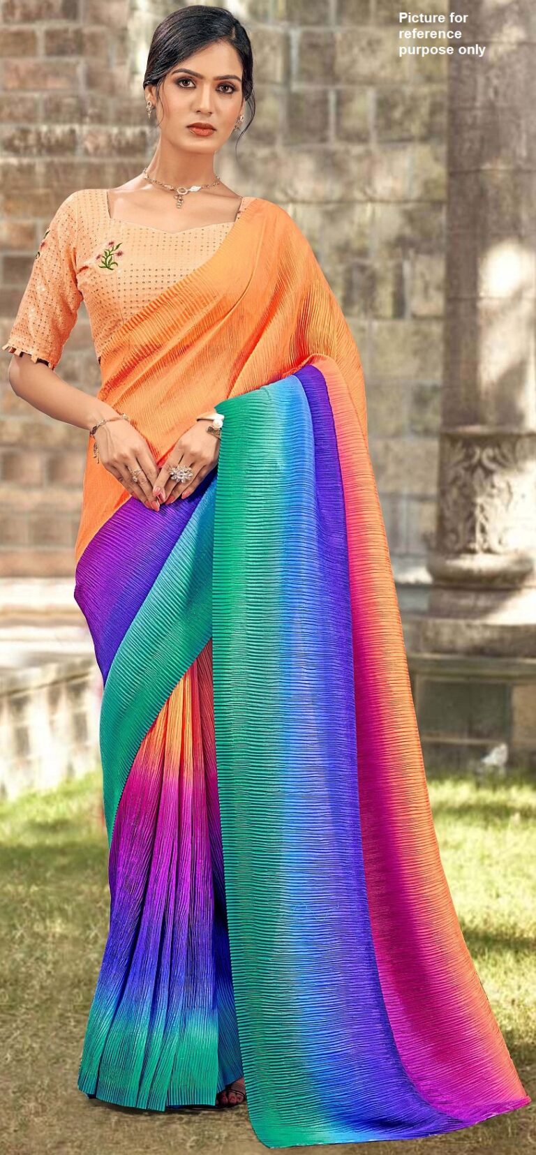 Accordion Pleated Fancy Saree #YNF 057 - Simply Sarees Melbourne
